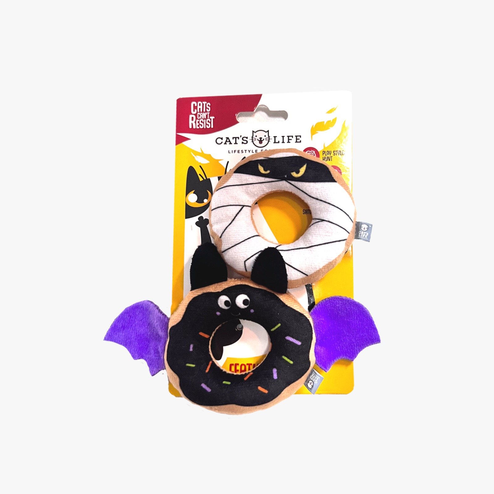 Cat Toy Scary Bat & Mummy Donuts Combo – The Queen Pet Shop