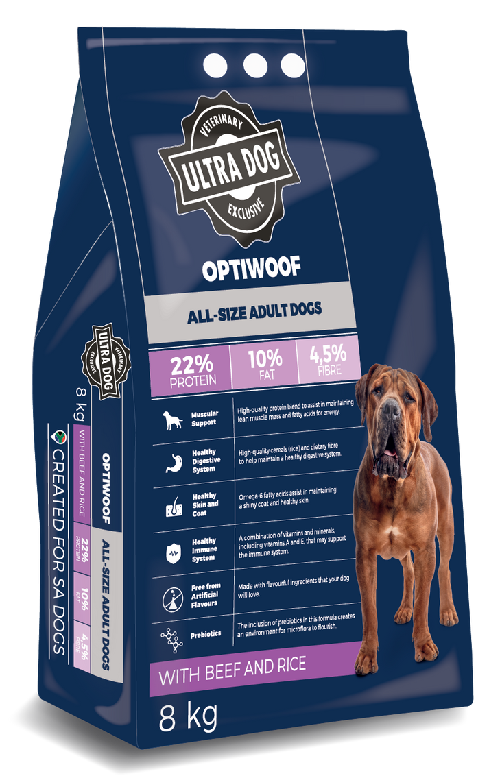 Ultra Dog Optiwoof Adult Beef and Rice Dog Food – The Queen Pet Shop